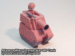 Advance Wars Orange Star MD Tank – Ninjatoes' papercraft webpage