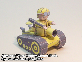 Advance Wars Yellow Comet Tank – Ninjatoes' papercraft webpage