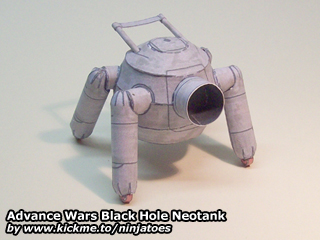 Advance Wars Black Hole Neotank – Ninjatoes' papercraft webpage