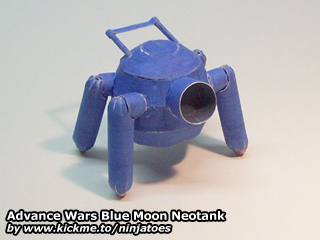 Advance Wars Blue Moon Neotank – Ninjatoes' papercraft webpage