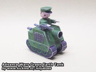 Advance Wars Green Earth Tank – Ninjatoes' papercraft webpage